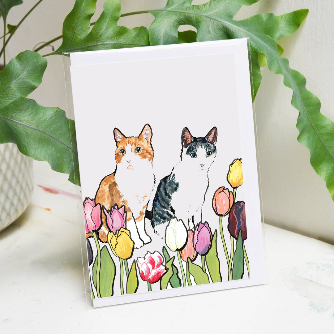 Cat Greetings Cards – Pet Portrait Illustration